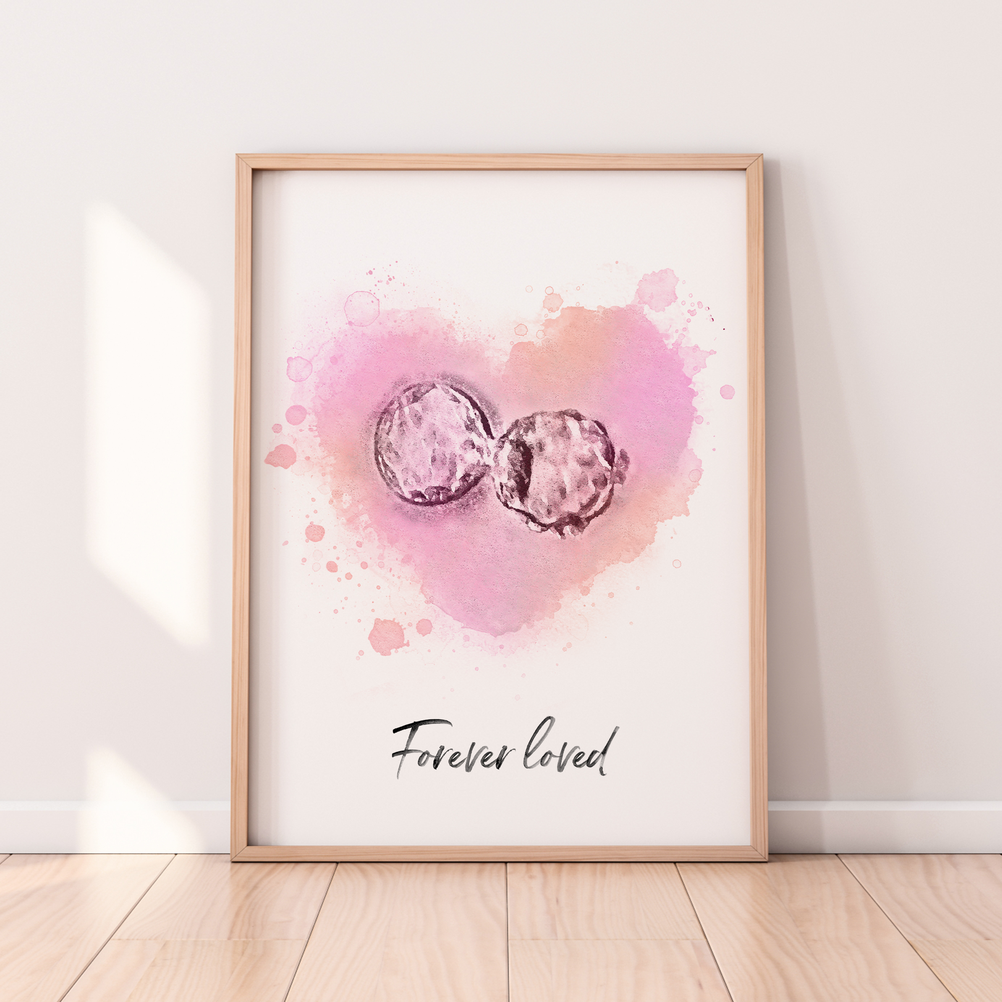 Custom IVF Embryo Digital Painting – Heart Shaped Watercolor ...