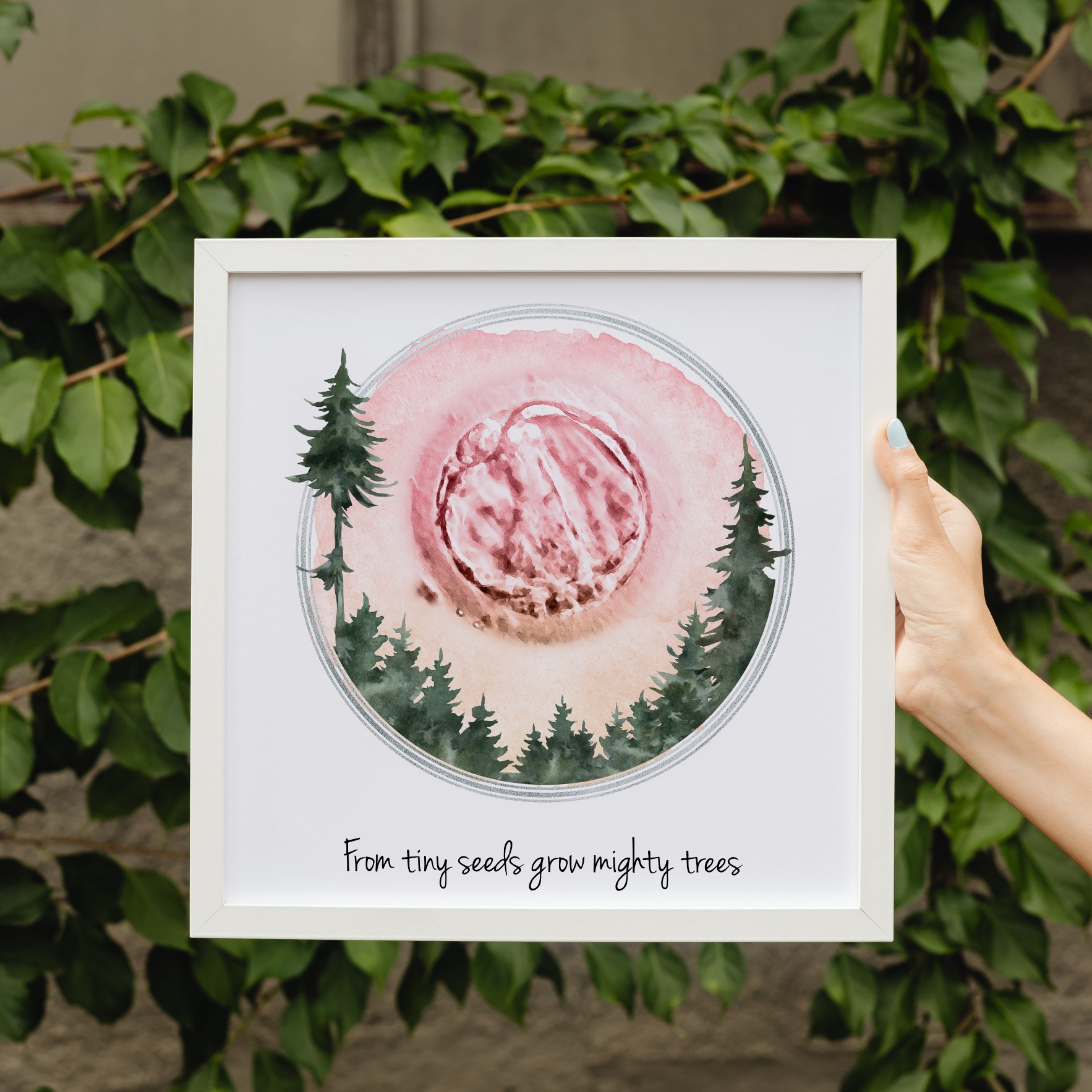 Custom IVF Embryo Digital Painting – Woodland Trees Sky and Mountain ...