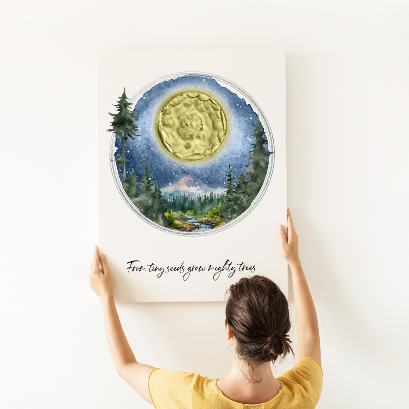Custom IVF Embryo Digital Painting – Woodland Starry Night Sky Moon ...